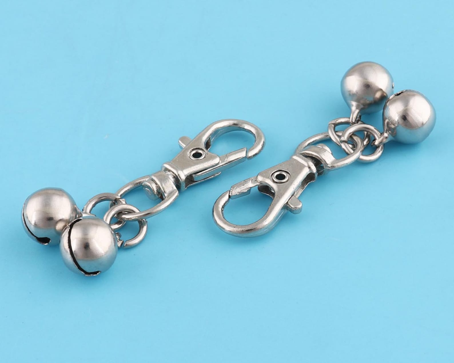 Swivel Snap Hook With Jingle Bellssilver Color Key Chain - Etsy