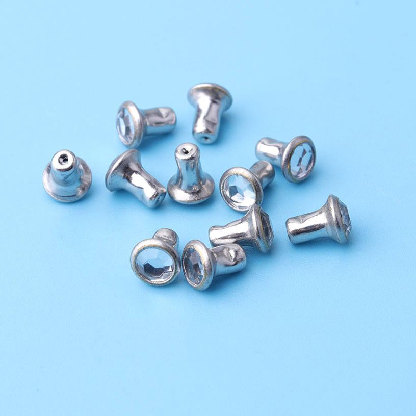 20pcs Glass CRYSTAL RIVETS Snap Cap Riveting Metal Blanks or - Etsy