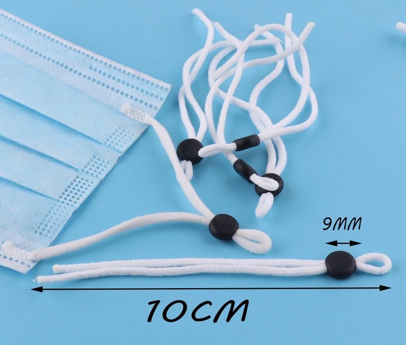 10CM9MM Elastic Cord Stopper,cord Locks to Adjust Ear Loop,face Mask ...