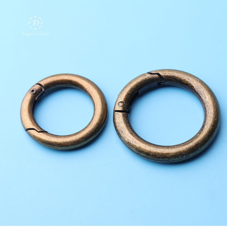 6pcs Bronze Spring O Ring Push Gate O Rings Snap Clip O-rings - Etsy
