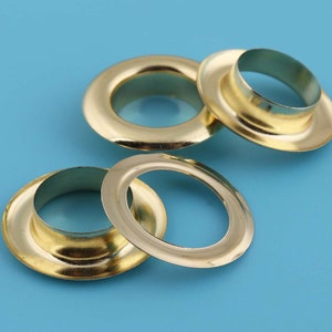 100sets Grommets Eyelets With Washer 14MM Hole Gold Color Self Backing ...