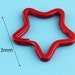 Star Shape Key Split Ringskey Chain Key Ring Red Color DIY - Etsy