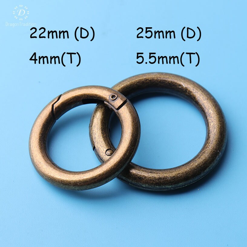 6pcs Bronze Spring O Ring Push Gate O Rings Snap Clip O-rings - Etsy