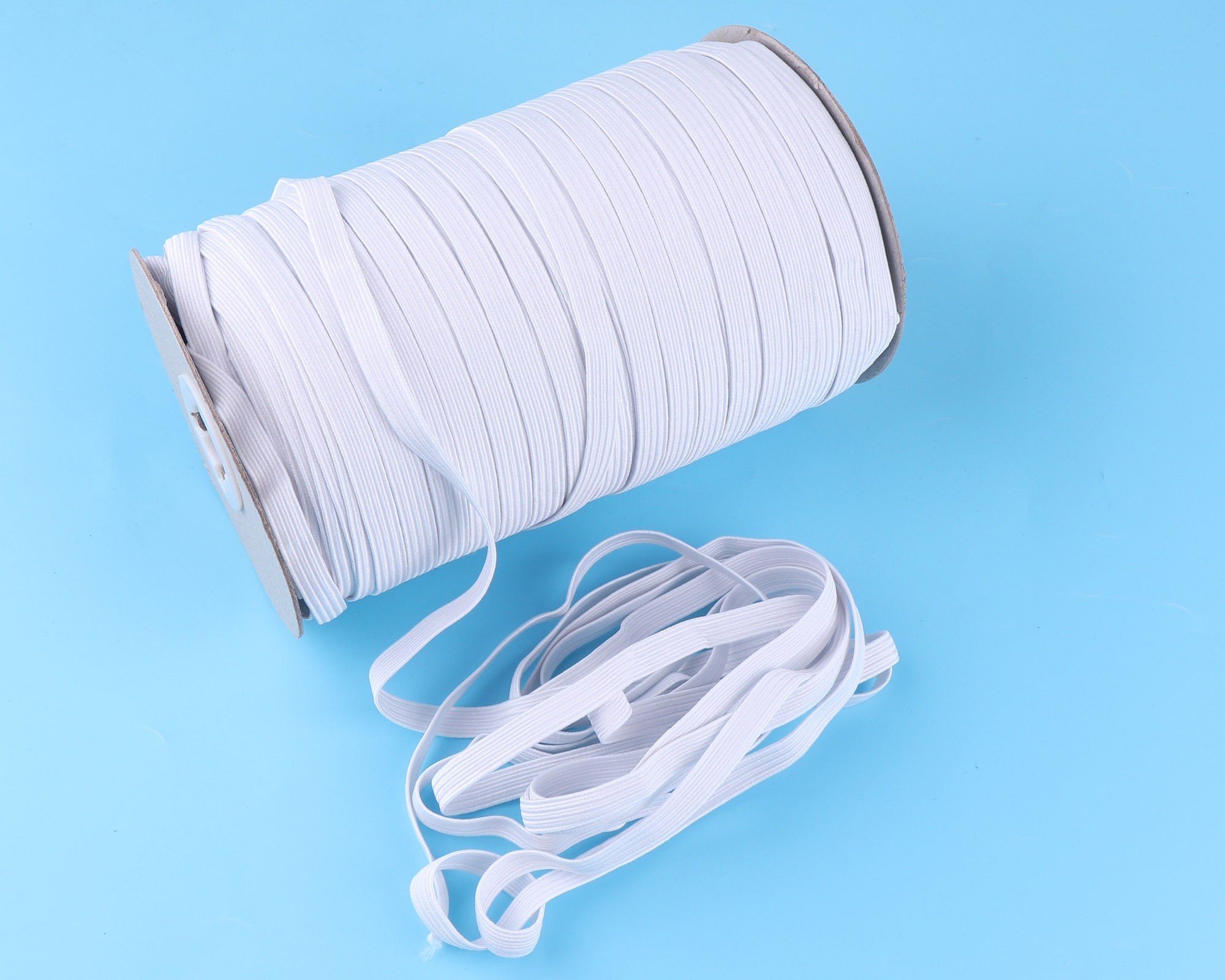 5mm White flat Elastic Cord for face mask Stretch Cord Elastic | Etsy