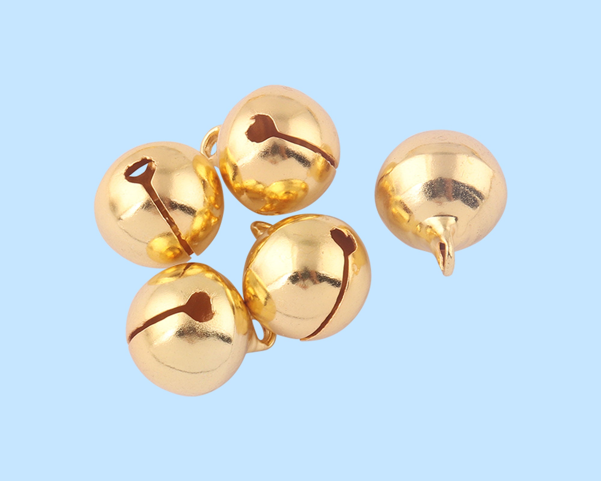 Gold Tiny Jingle Bells Christmas Bells Jewelry Design Pet Collar Bell ...