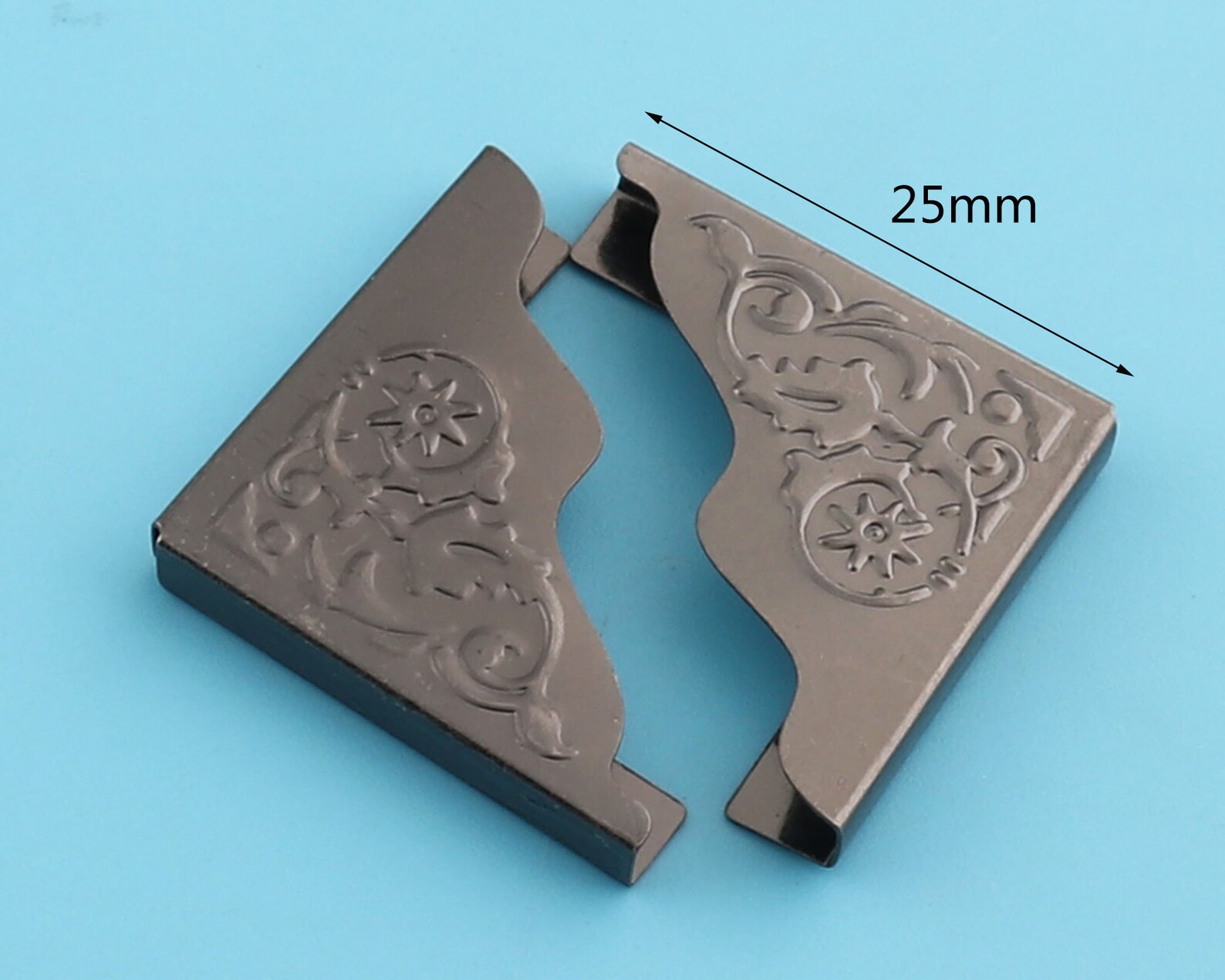 Corner Protector Metal Collar Tip Book Corners,purse Corner 25 Mm Black ...