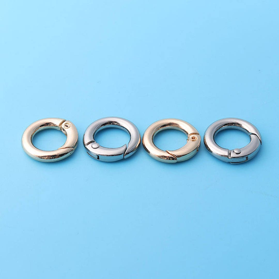 6pcs 5/8inch Spring Snap / Round Push Gate /O Ring Clasp Oval Spring ...
