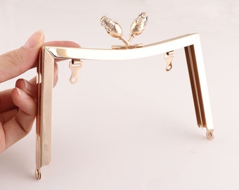 2 Purse Frame Mini Purse Frame 5cm Light Gold/bronze 5cm - Etsy