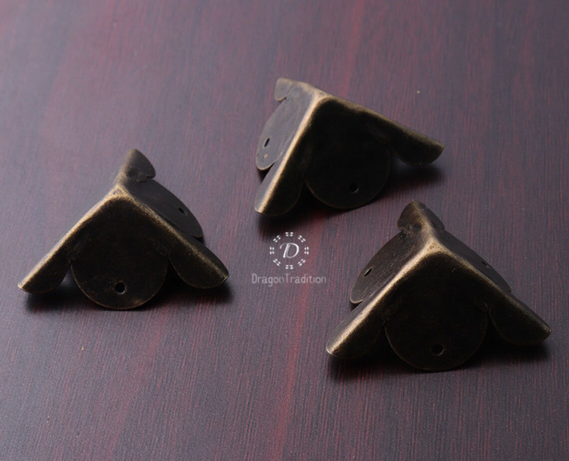 8pcs Corner Brackets Vintage Box Corner Wine Box Corner Wooden Chest ...