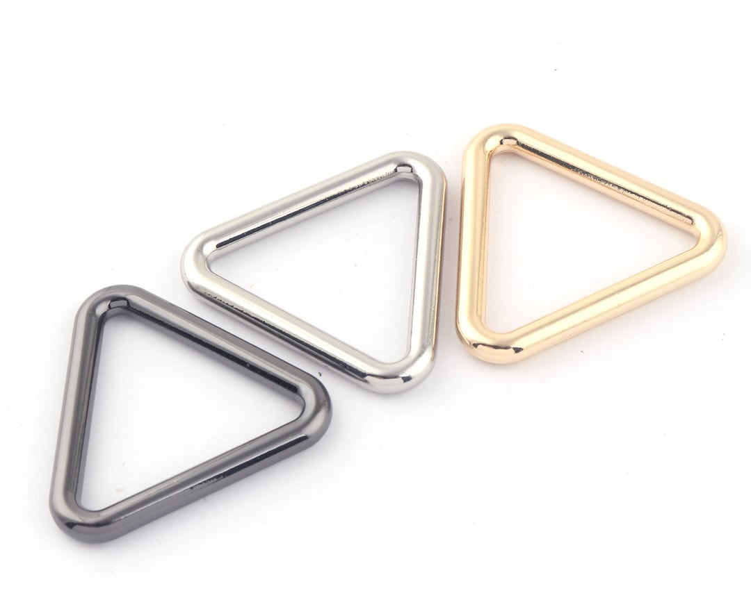 Gold Triangle Adjustable Belt Buckle Slide Buckles Metal Purse Clasp ...