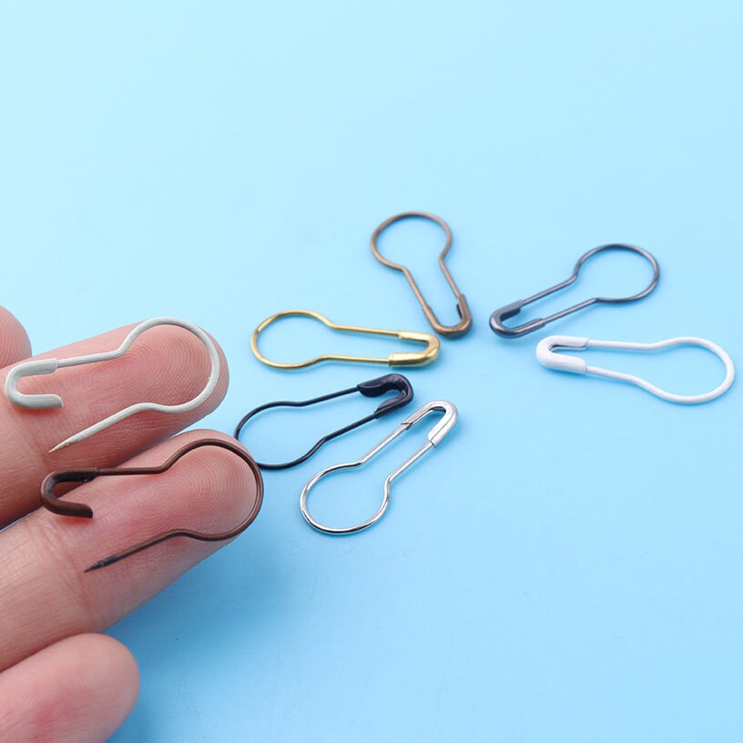 100pcs Bulb Safety Pins 219mm Ear Ring Pear Shape Safety Pins Stitch ...