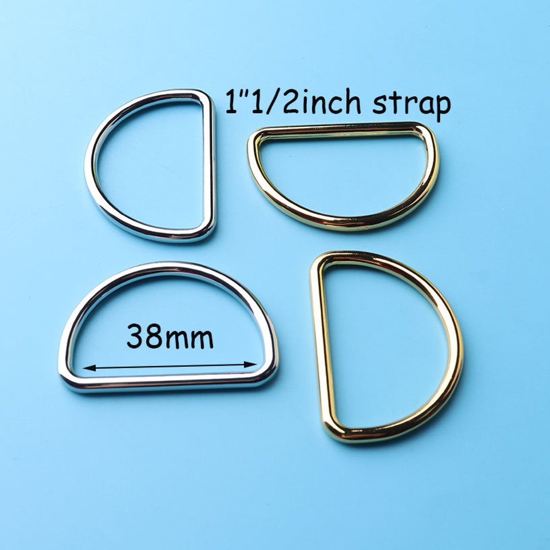 2pcs Strap D Ring Ribbon D Ring Buckle D Ring for Strap 1''1/2inch D ...