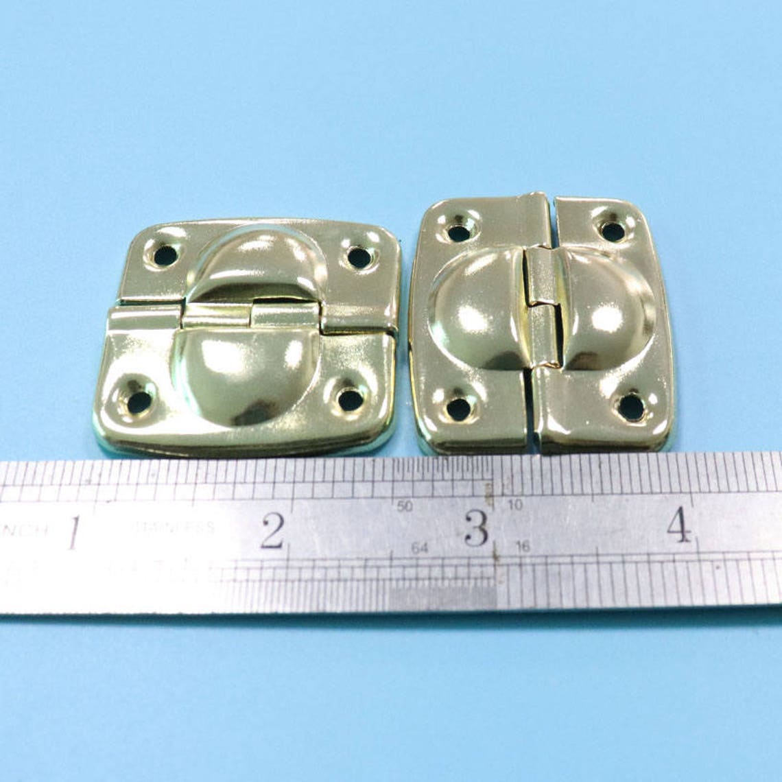 Gold Box Hinges 5pcs Gold Yellow Iron Hinges Thickness Flat - Etsy