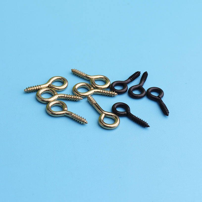 50pcs Screw Eye Bails Gold/ Black Plated Eye Pin Bail Top - Etsy