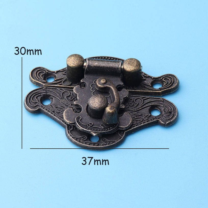 1set Box Lock Antique Brassbag Lockbag Accessories Oxhorn Swing Latches ...
