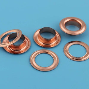 50sets 10mm Inner Metal Garment Eyelets Grommets With Washer Rose Gold ...
