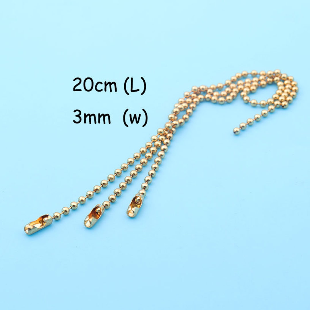 20pcs Ball Chain Silver Chain Label Chain Ball Making Bag Pedent Jwerly ...
