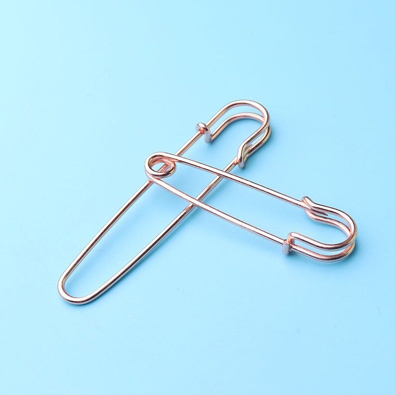 Large Safety Pin Diy Blanket Pins Rose Gold Craft Supplies - Etsy