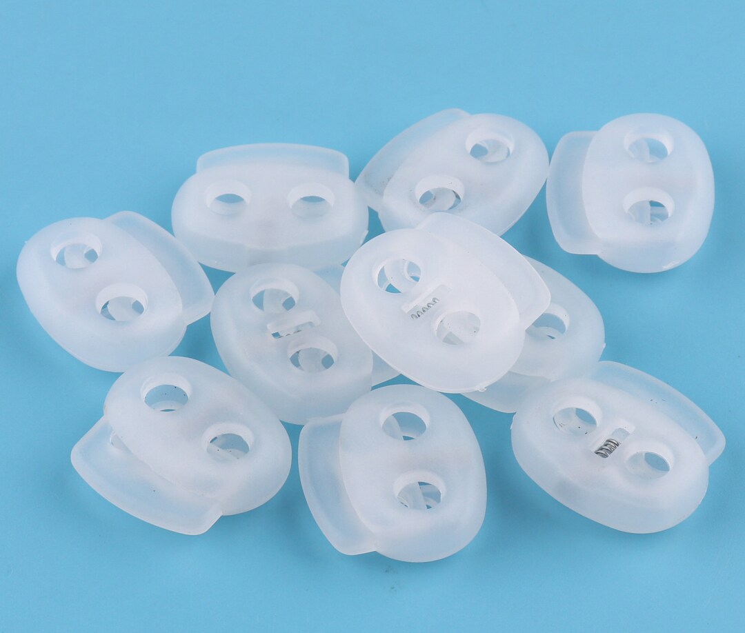24*5mm Transparent Elastic Cord Toggle Cord Lock Stopper Cord Toggle ...