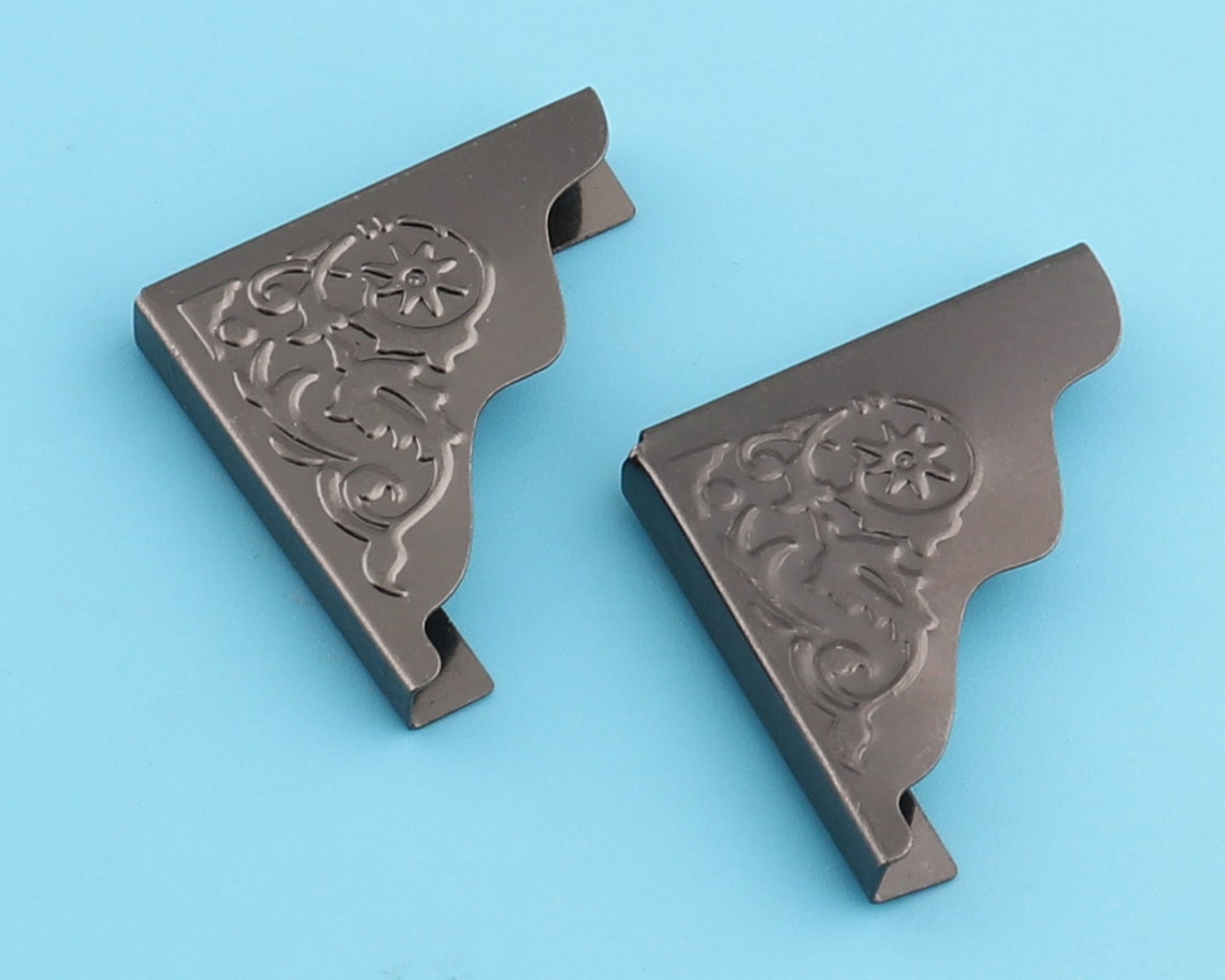 Corner Protector Metal Collar Tip Book Corners,purse Corner 25 Mm Black ...