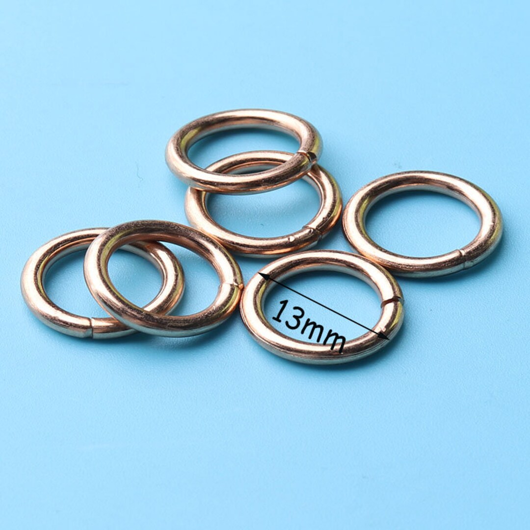 20pcs O-rings Gold Round Gate Ring Spring Ring Clasp Push Gate O Ring ...