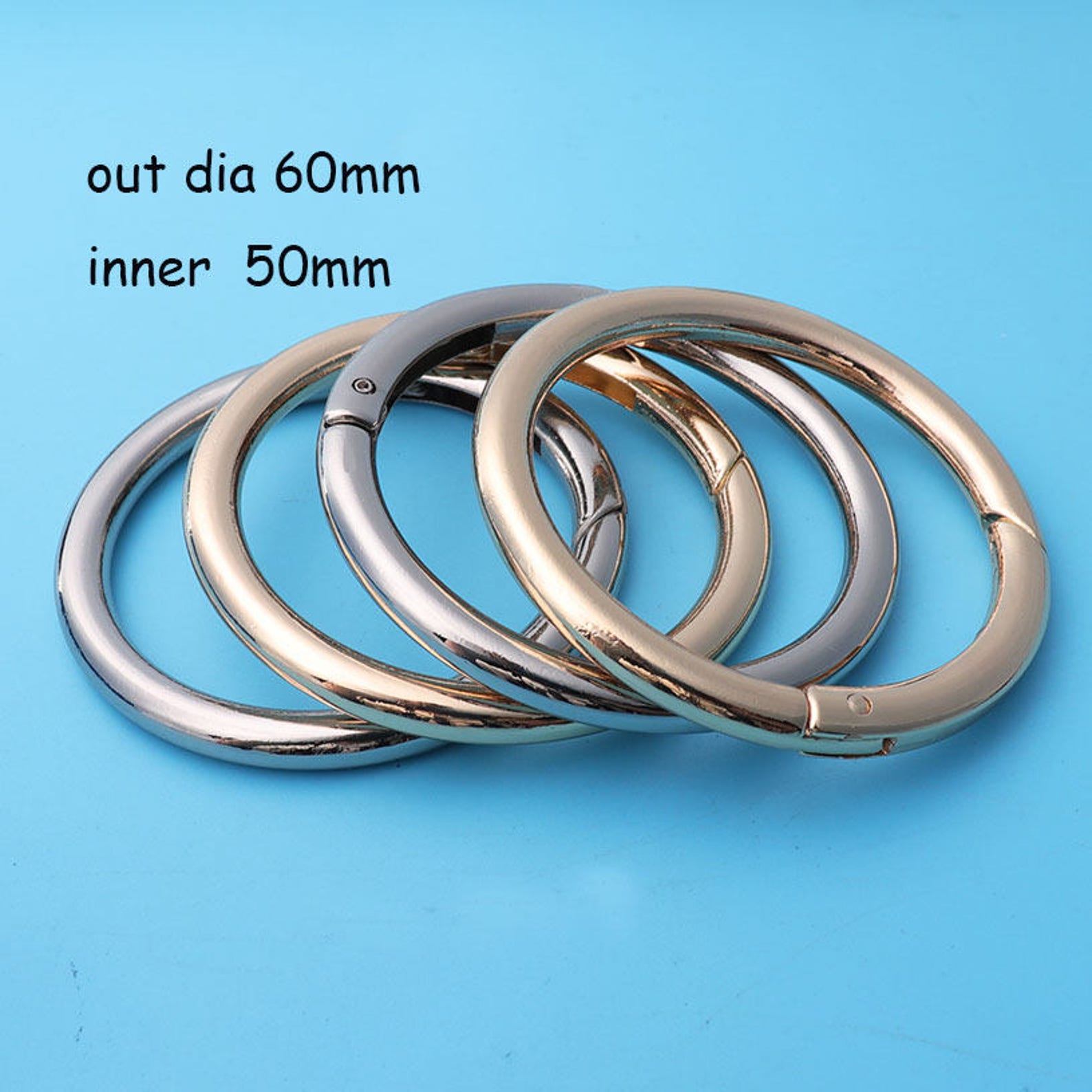 2pcs 2inch Large Spring Gate Ring Clasp Push Gate O Ring Round - Etsy