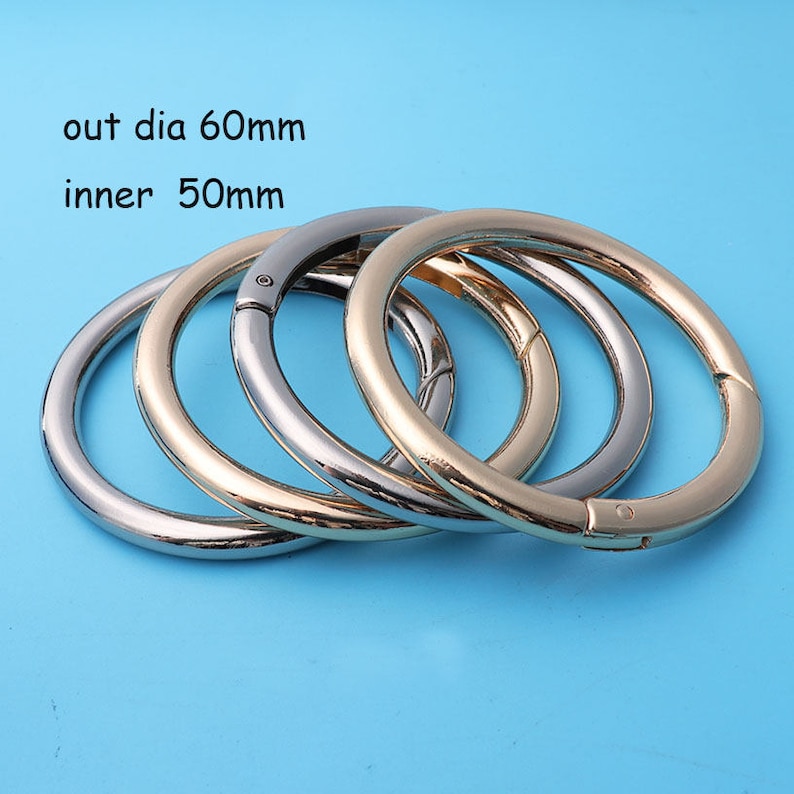 2pcs 2inch Large Spring Gate Ring Clasp Push Gate O Ring Round - Etsy