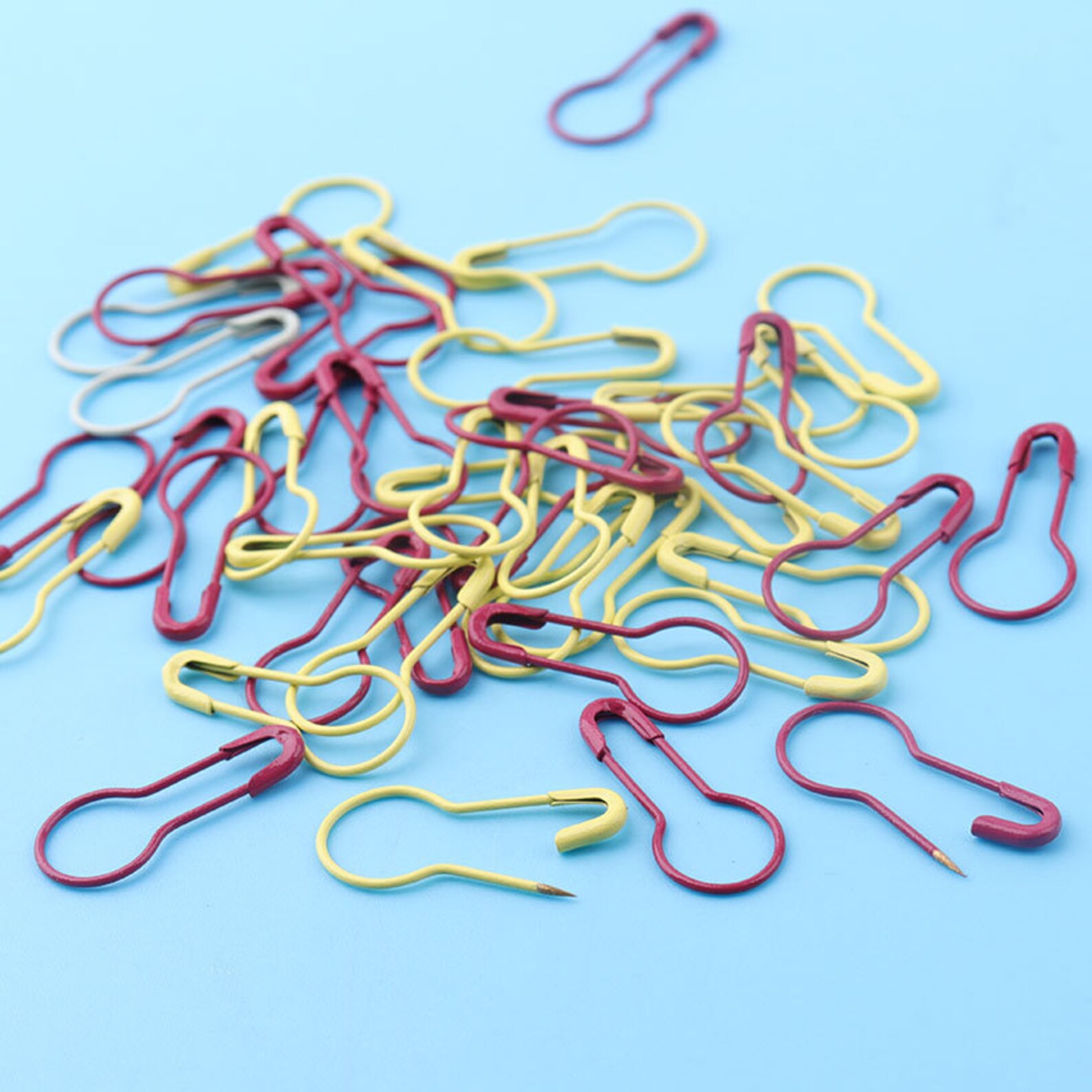100pcs Metal Bulb Safety Pin Locking Stitch Markers Locking Stitch ...