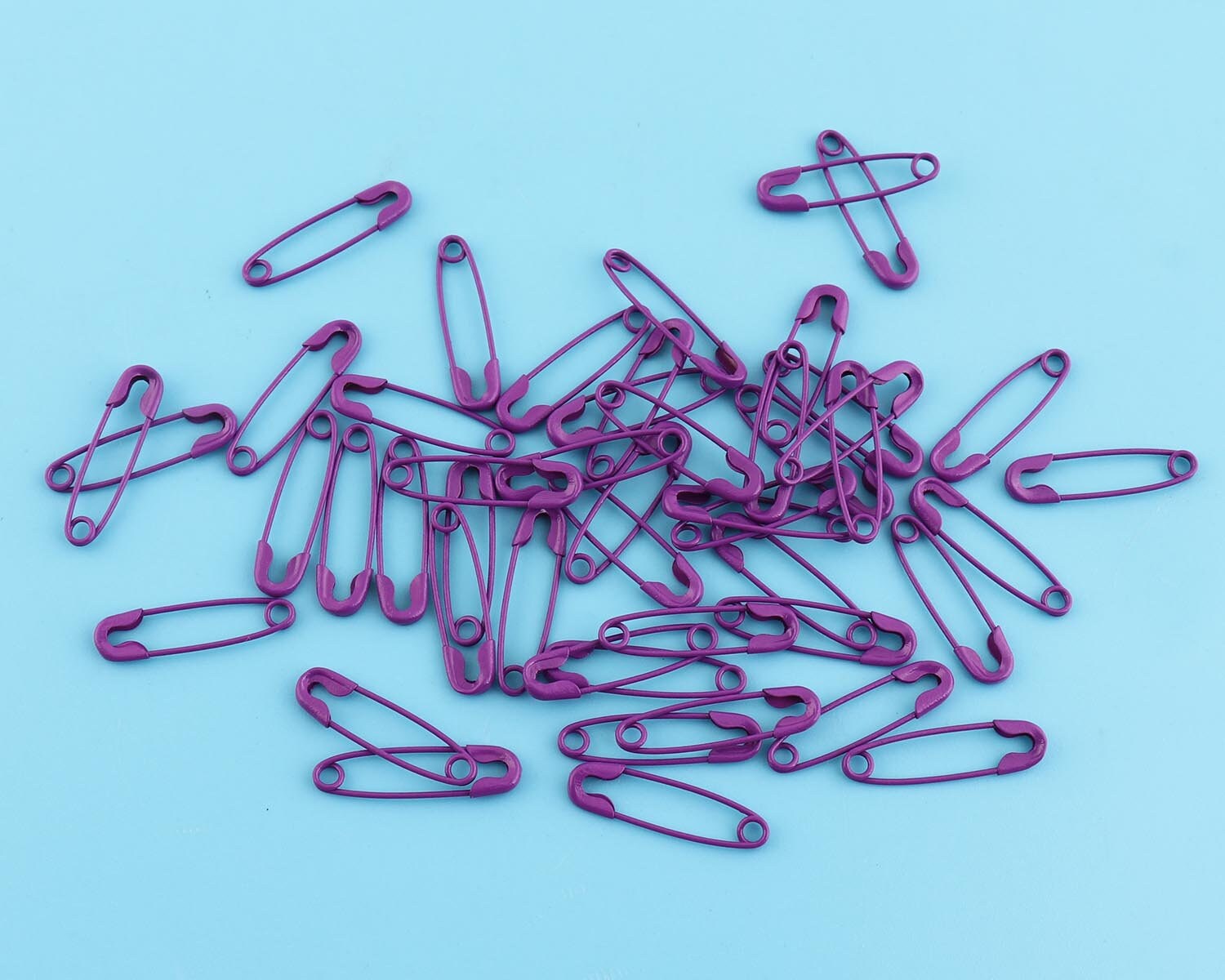 Safety Pinpurple Color Metal Safety Pin Colorful Pins120 - Etsy