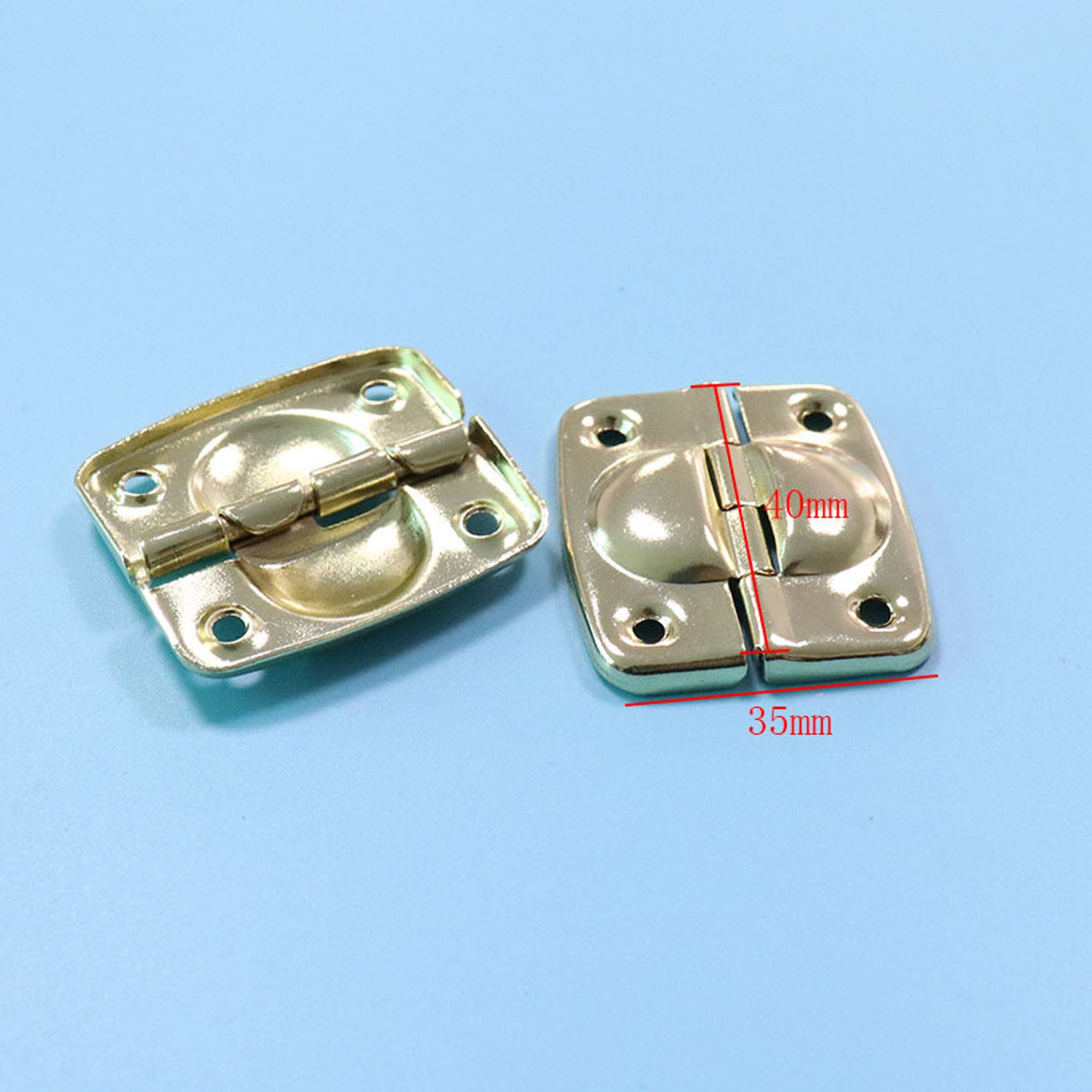 Gold Box Hinges 5pcs Gold Yellow Iron Hinges Thickness Flat - Etsy