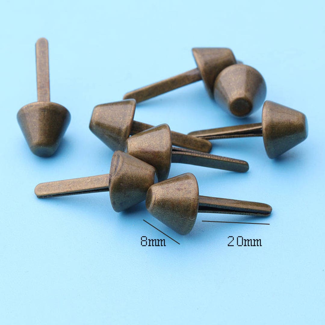 20sets Claw Nails Cone Rivet Studs Flat Head Screws Purse Feet Screw ...