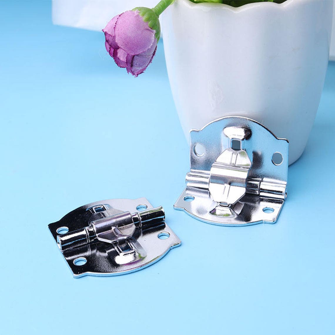 Silver Box Hinges Round Edge Iron Box Gemel Polished Finish - Etsy