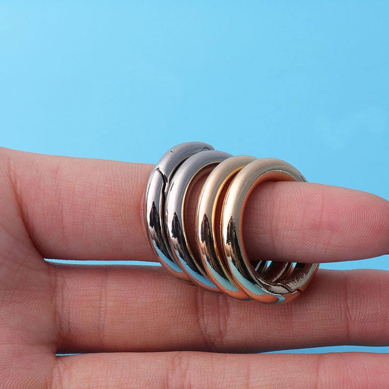 6pcs 1'inch O-rings Gold SILVER O-rings Spring O Ring Purse Hardware ...