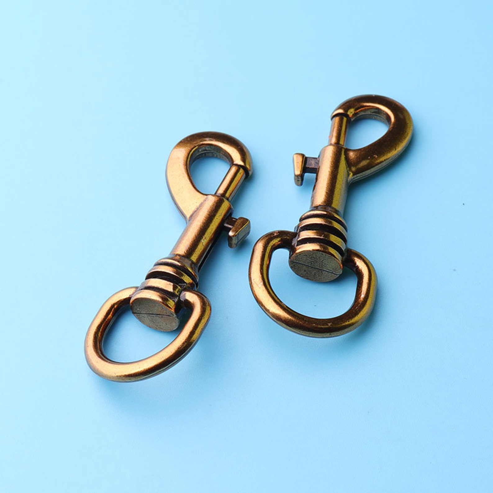 2pcs Slide Bolt Snap Hooks Key Chain Garment Purse Red Bronze - Etsy