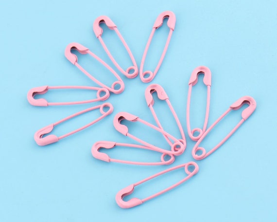 Pink Color Safety Pinmetal Safety Pincolorful Pins120 Sets - Etsy