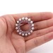 4pcs Metal Pink Crystal Buttons Purse Decorations Pearl - Etsy