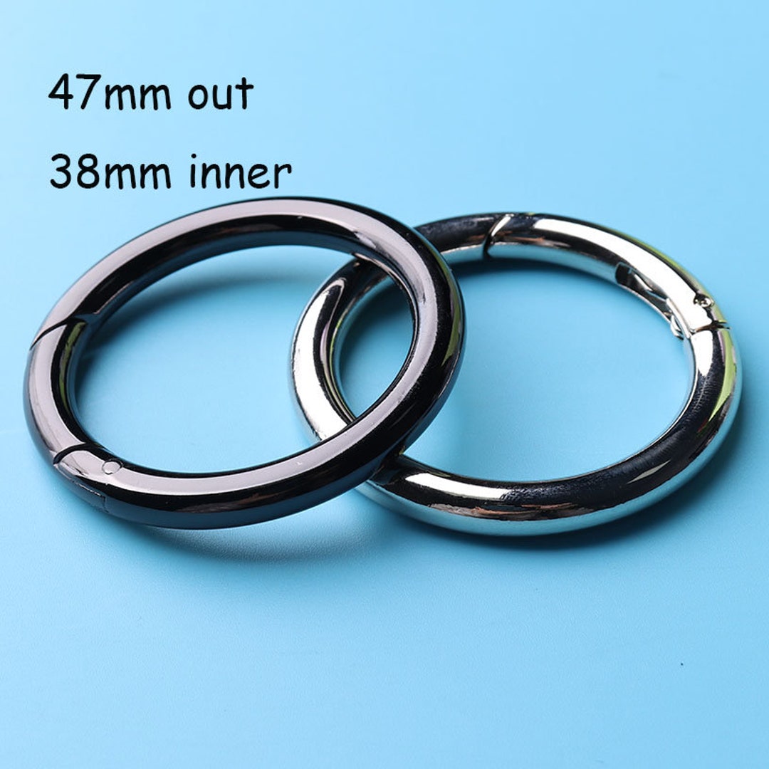 2pcs Nickel Flat Screw on Round Ring O Ring Gate Ring 1''7/16inch O ...