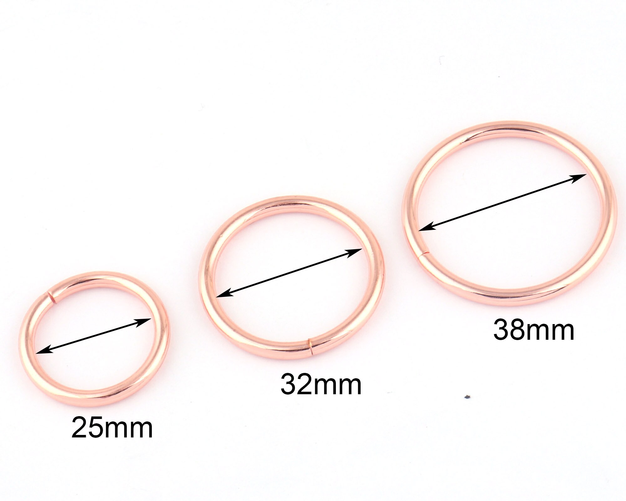25-38mm split O ring slide adjustable buckle loop metal ring - Etsy 日本