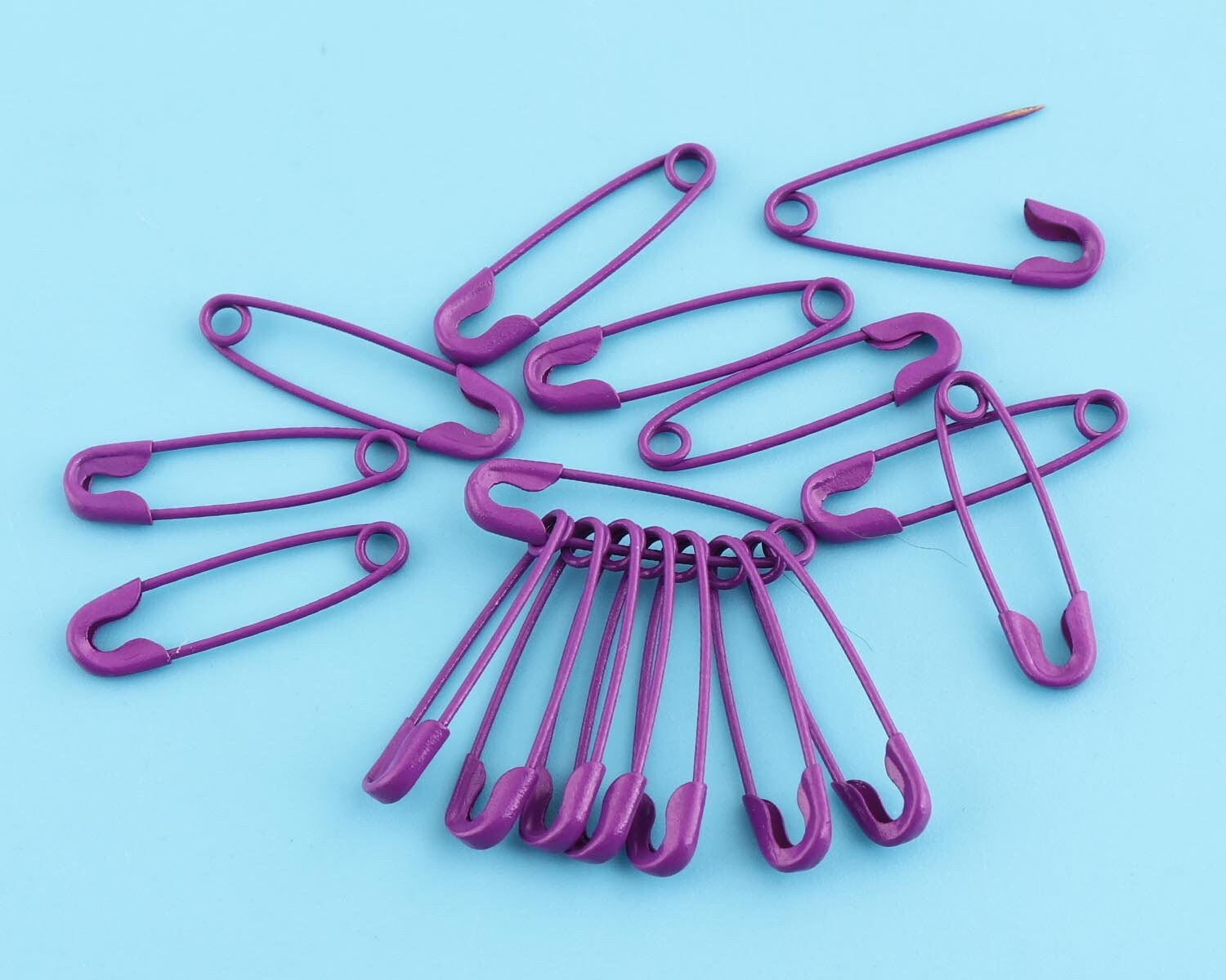 Safety Pinpurple Color Metal Safety Pin Colorful Pins120 - Etsy
