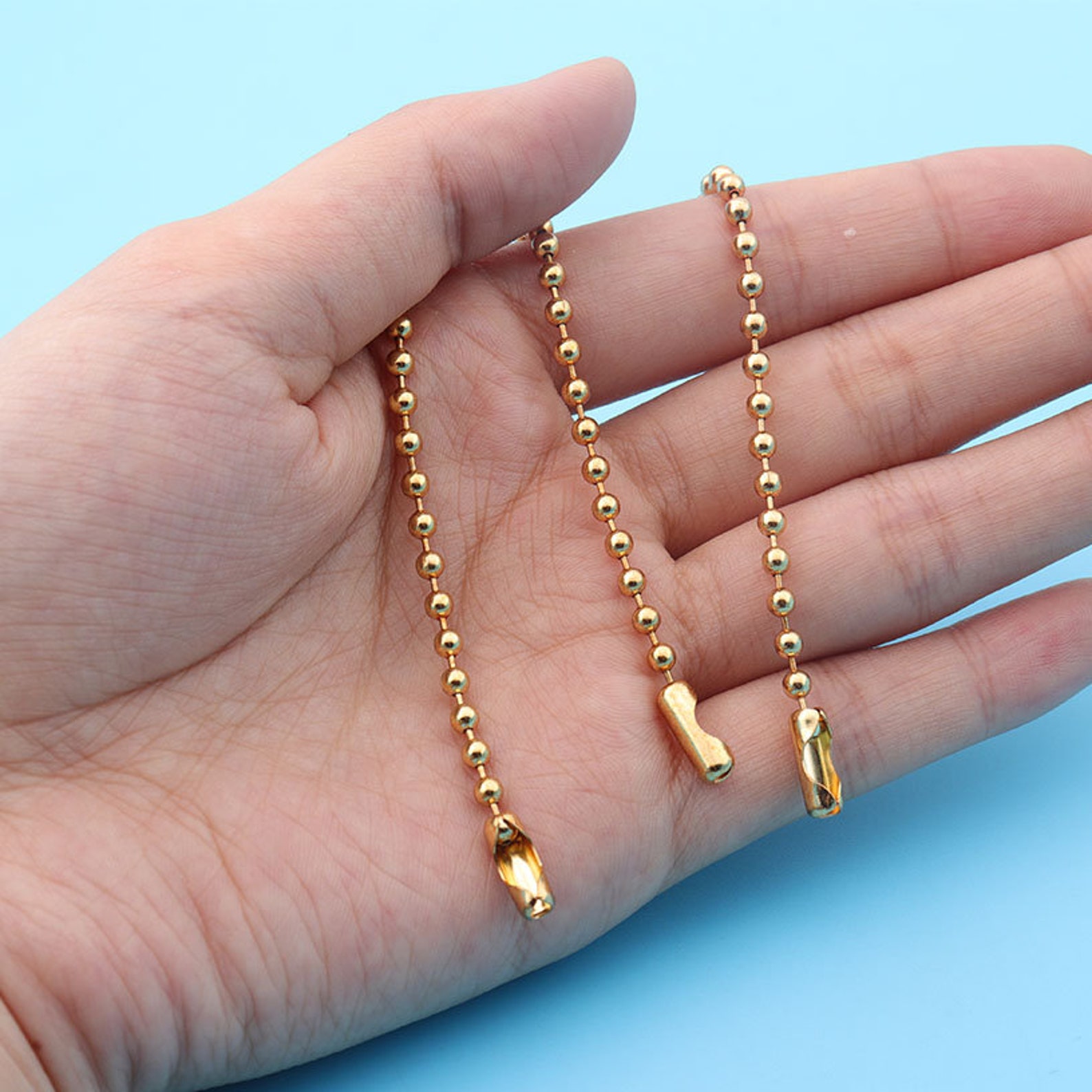 20pcs Ball Chain Silver Chain Label Chain Ball Making Bag - Etsy