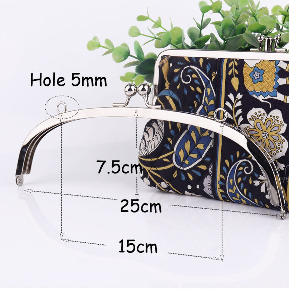 Purse Frame Bag Frame 25*7.5cm Handbag Frame Silver Frame Handbag ...