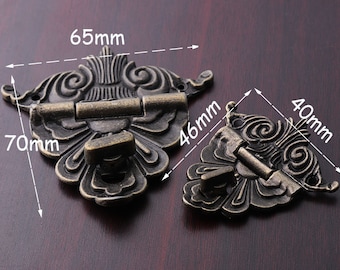 1set Antique Bronze Box Latch Trunk Hasp Rustic Latch Hasp - Etsy