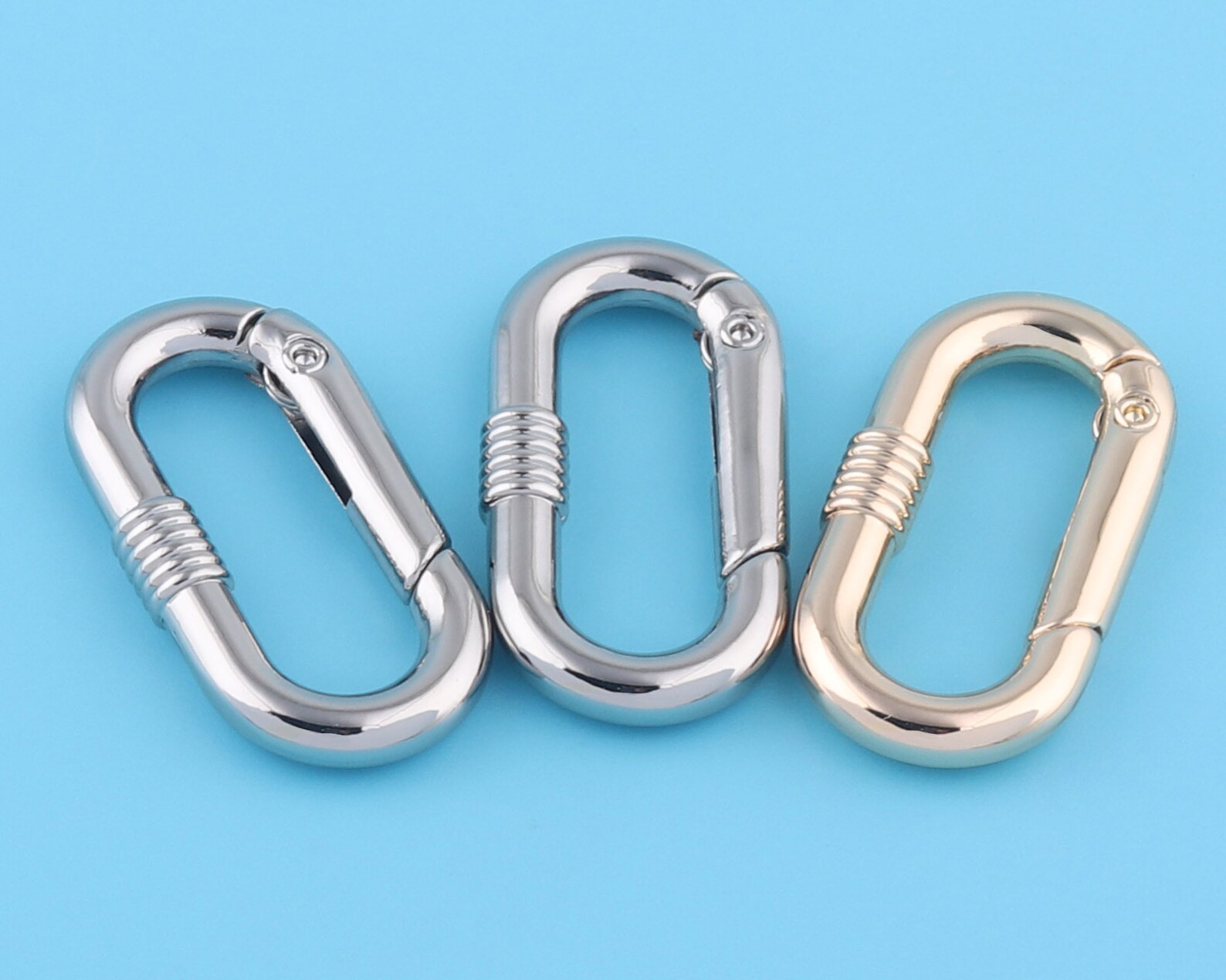 25mm Silver Gold Spring Oval Clasp Push Gate Oval Clasp Zinc - Etsy