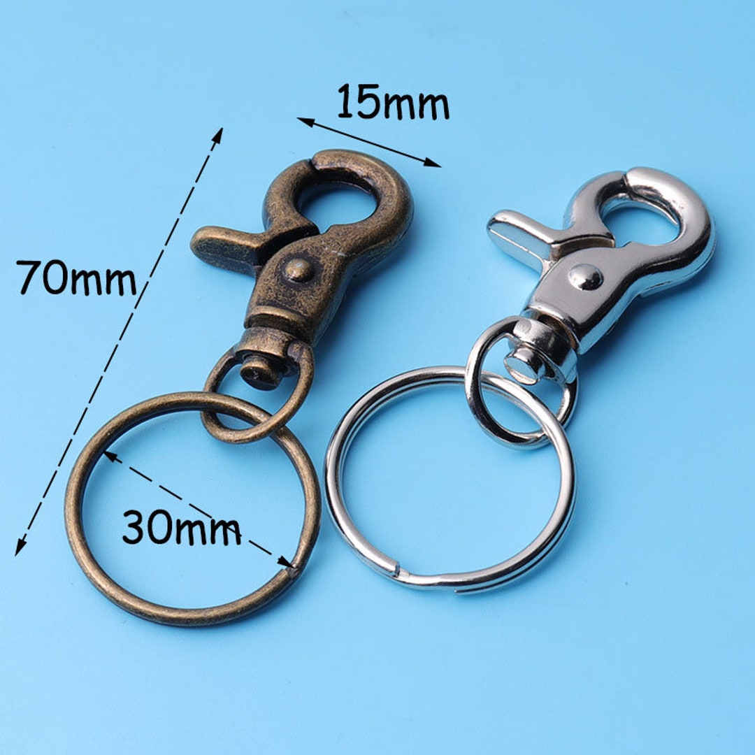 4pcs Large Keychain Key Ring With Key Rings Lobster Swivel Clasps for ...
