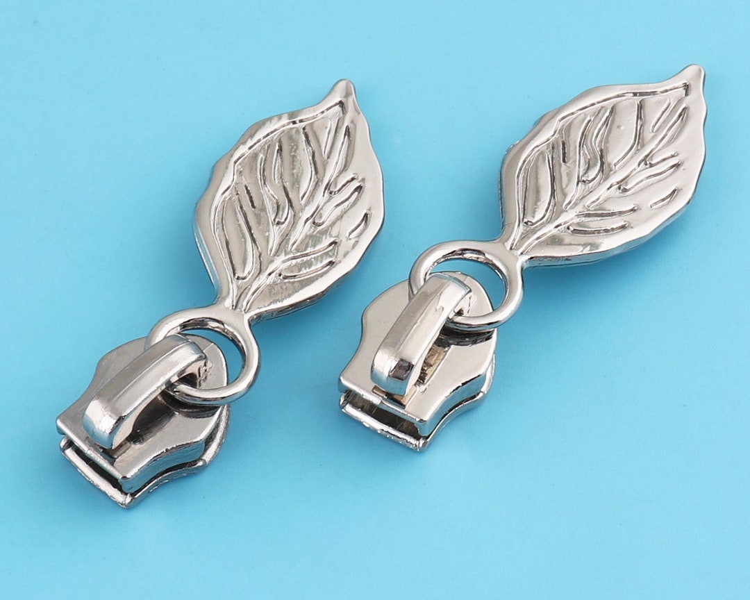 Leaf Shape Zipper Pulls,zipper Heads With Silver Color, Zipper Sliders ...