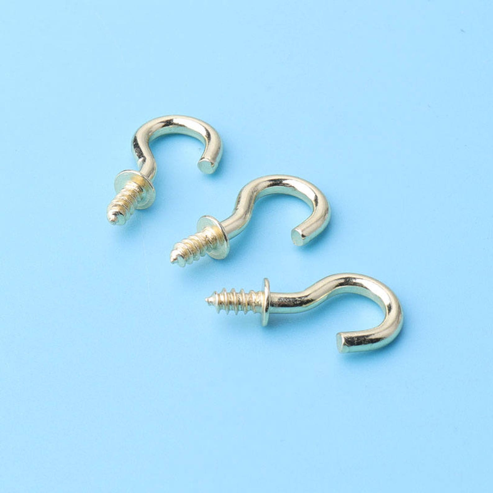 Screw Hooks 50pcs Gold Screw Hooks Jewerly Hooks-key Hooks-hardware ...