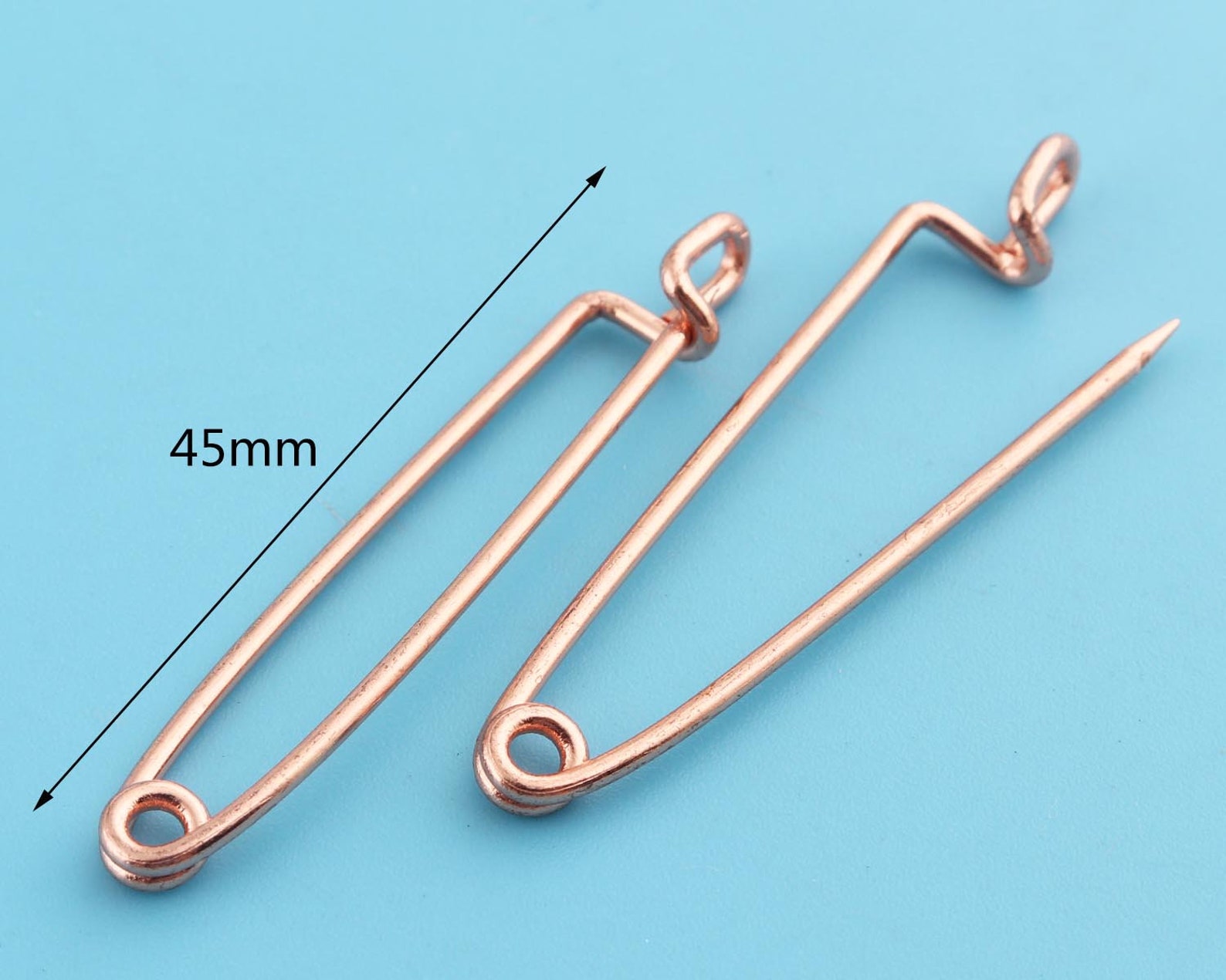 Metal Safety Pins With Rose Gold Color,earrings Safety Pins,brooch Pins ...