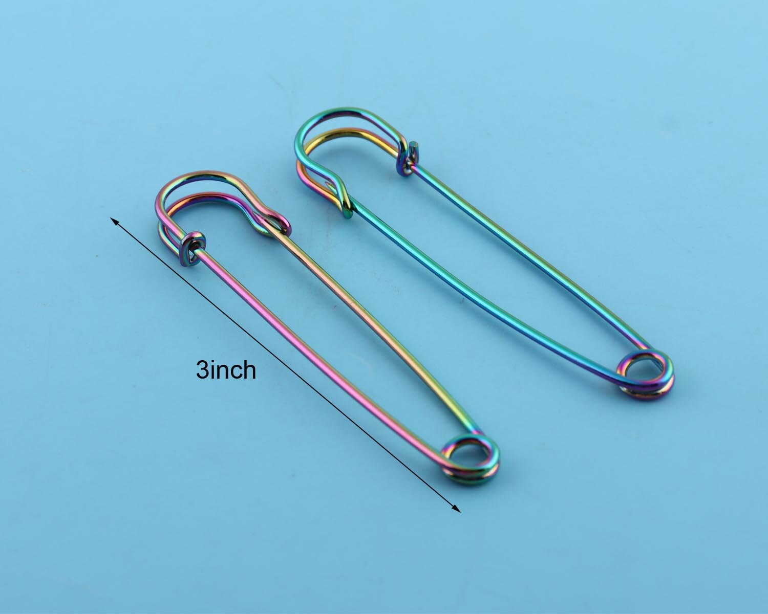 10pcs 3inch Rainbow Color Brooch Pins Label Garment Safety Pins ...