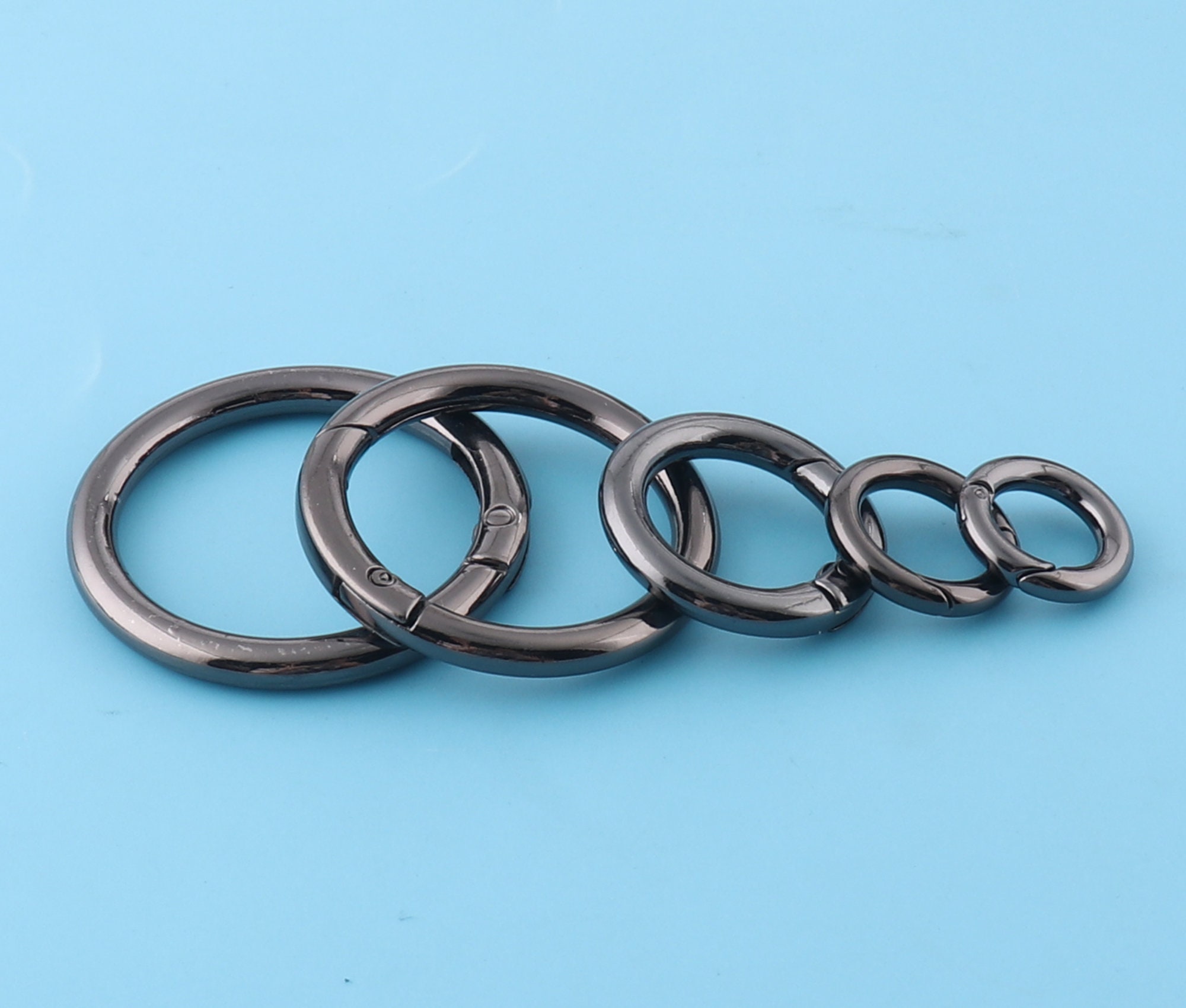 Gunmetal Spring Gate Ring Round Gate Ring Spring Ring Clasp Push Gate O ...