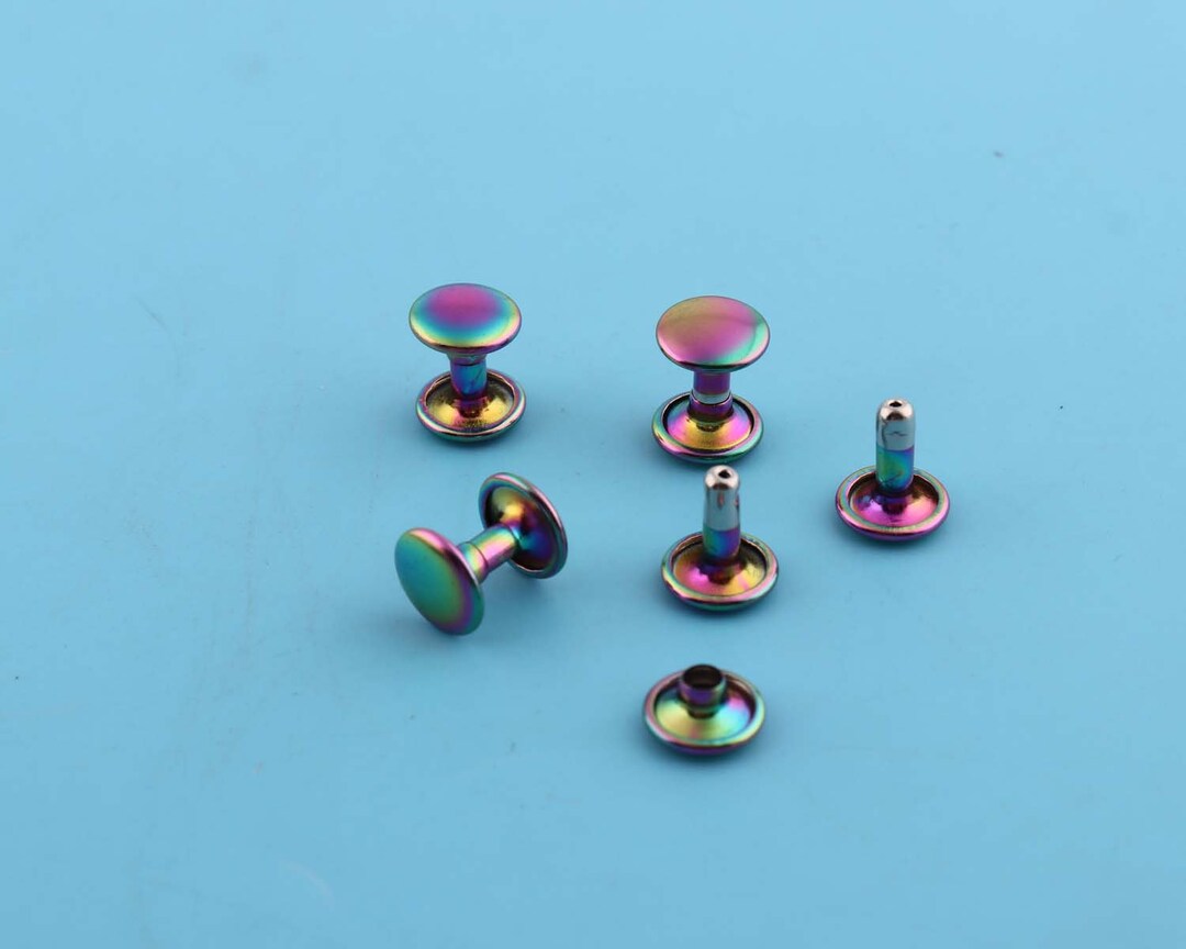 8*10mm Metal Rainbow Color Double Cap Rivets ,garment Rivets Decoration ...